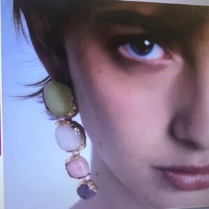 Zara | Jewelry | Zara 4 Stone Drop Earring | Poshmark